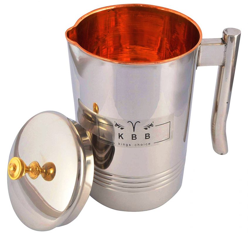KBB COPPER STEEL JUG PLATINUM DESIGN – Khushal Bartan Bhandar