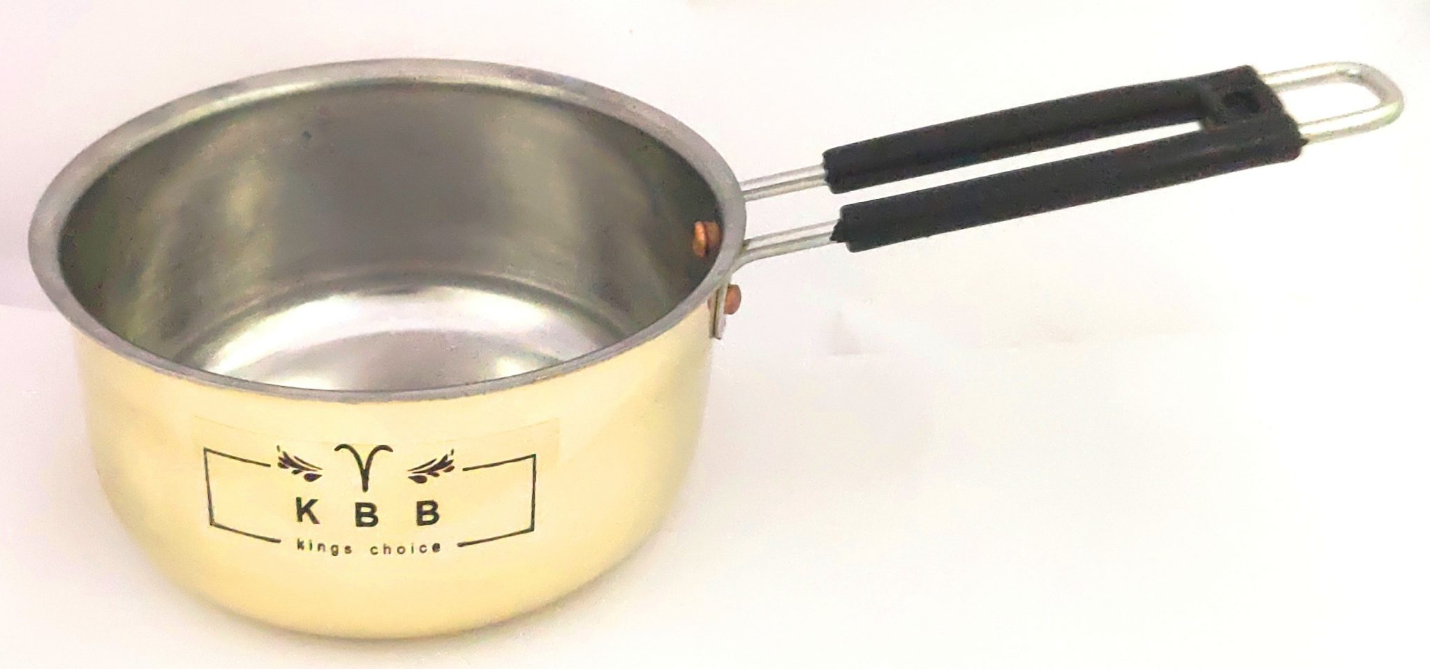 KBB Brass Platinum Sauce PAN/Tea PAN Inner Kalai (with Steel Handle ...