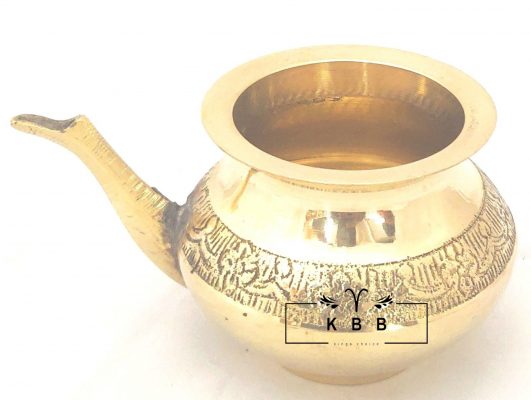 KBB Brass Mini LOTA with Nozzle for Pooja and for Toy of Kids – Khushal ...